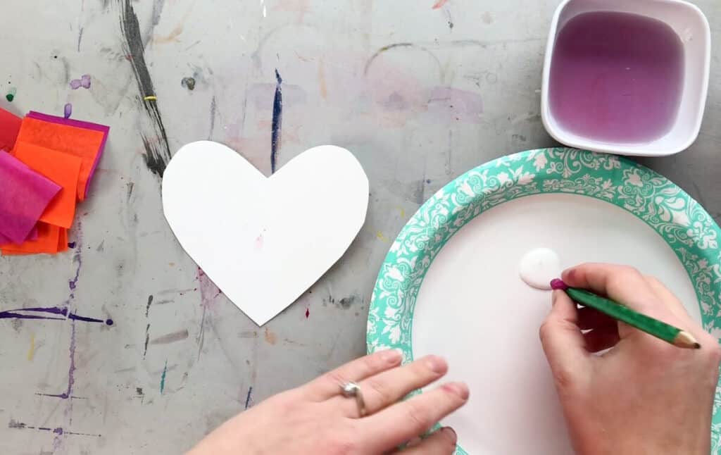 Beginner-Friendly Textured Tissue Paper Heart Craft For Kids - Crafty ...