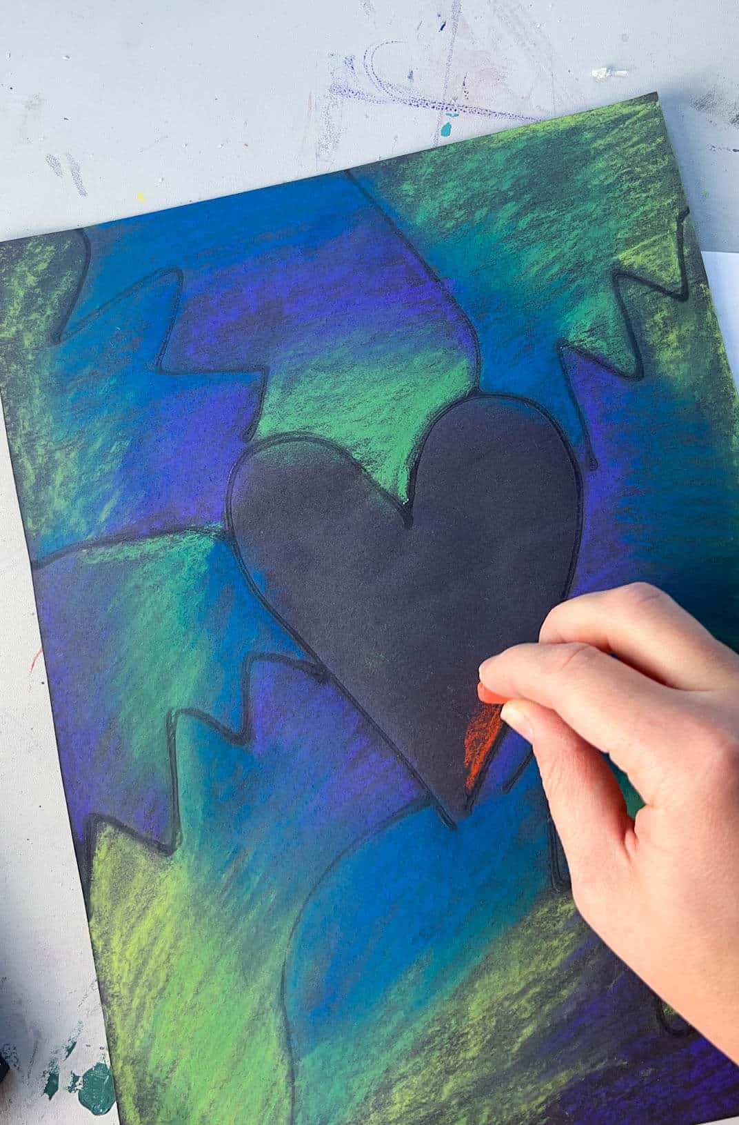 Fall Pumpkin Chalk Art Project For Kids - Crafty Art Ideas