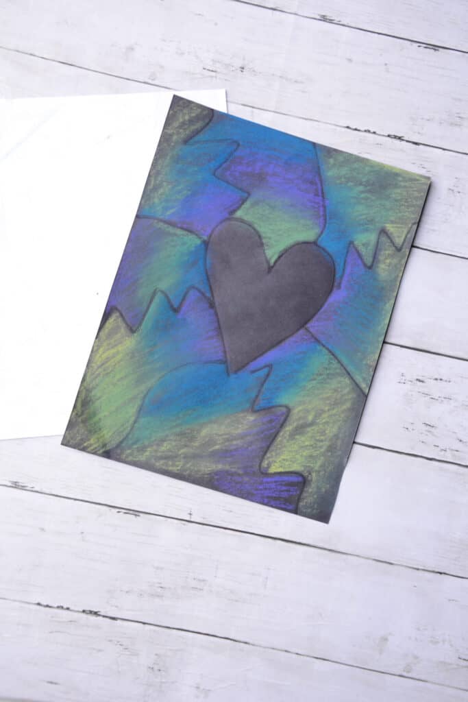 Easy Chalk Pastel Heart Art Project - Crafty Art Ideas