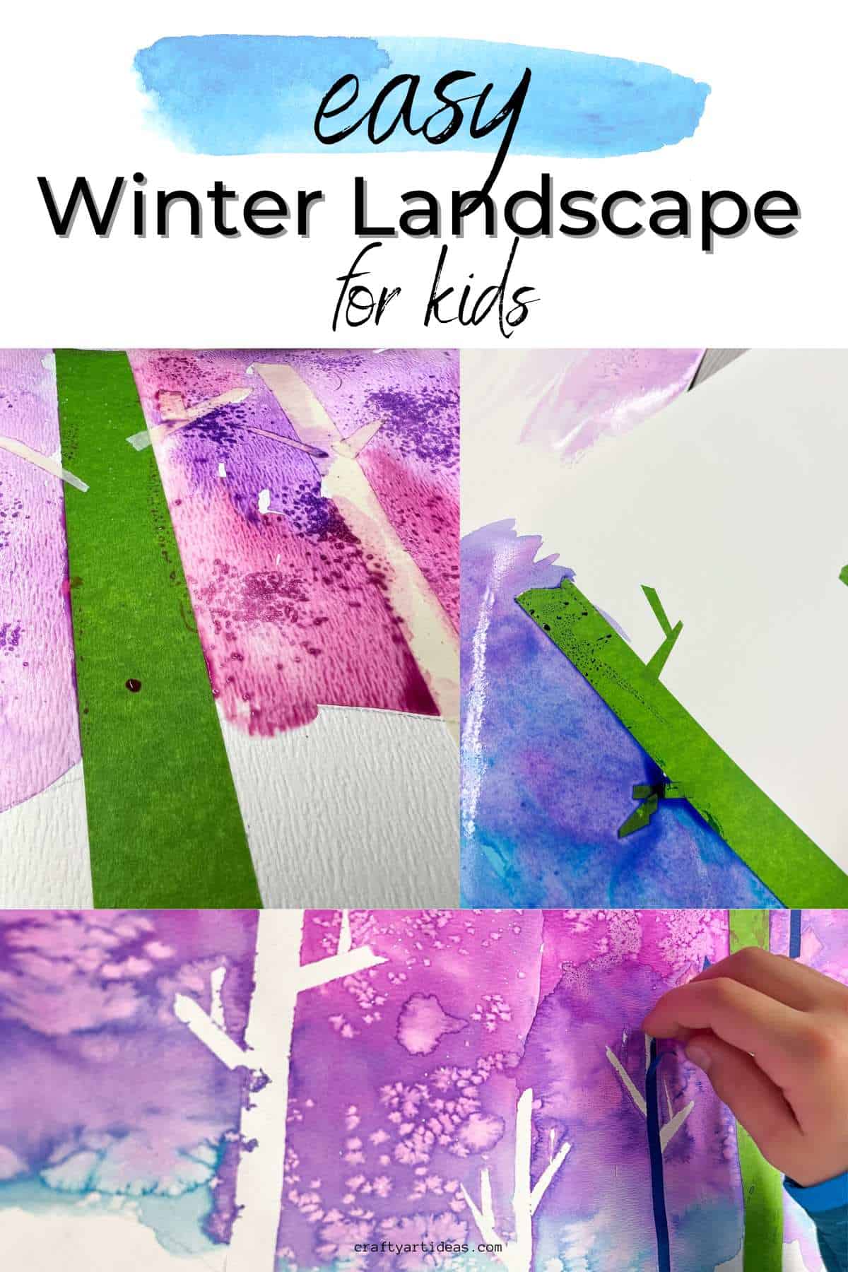 Easy Winter Landscape Painting Idea For All Skill Levels - Crafty Art Ideas