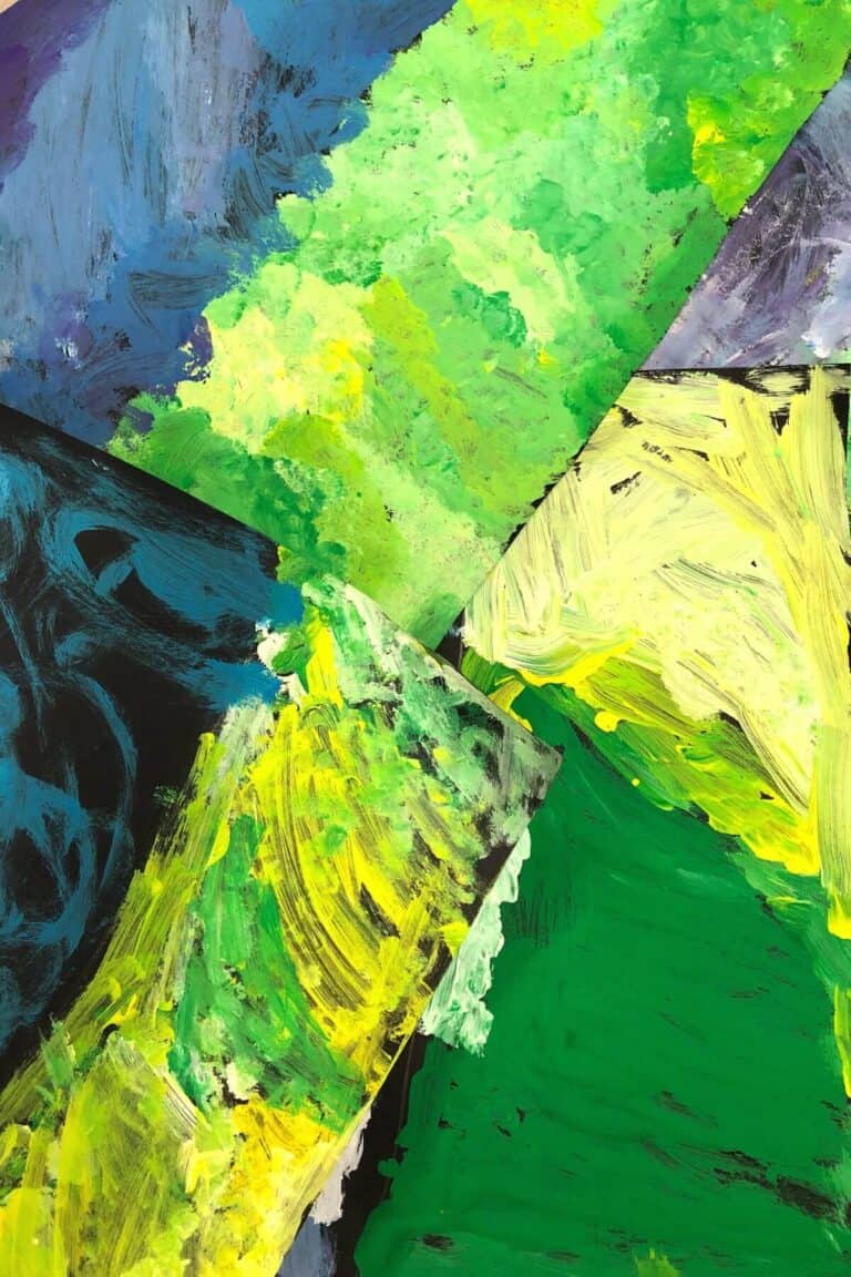 Easy Textured Landscape Painting Idea For Kids - Crafty Art Ideas