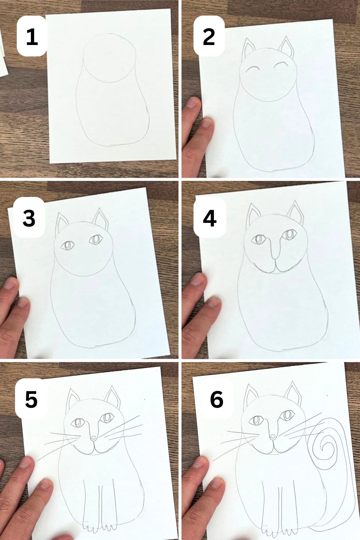 How To Draw Simple Cats For Kids (4 Easy Ways) - Crafty Art Ideas