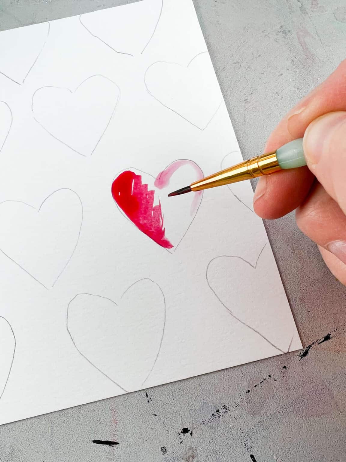 Easy Valentine's Day Watercolor Painting Idea - Crafty Art Ideas