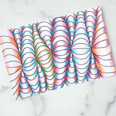 Fun Op Art Drawing For Kids & Beginners - Crafty Art Ideas