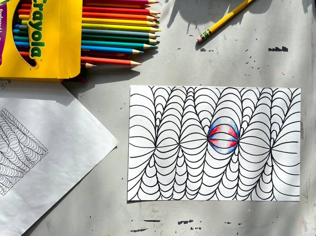 Fun Op Art Drawing For Kids & Beginners - Crafty Art Ideas
