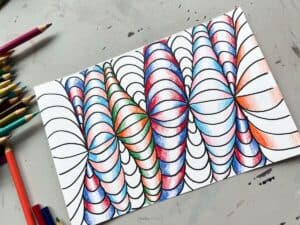 Fun Op Art Drawing For Kids & Beginners - Crafty Art Ideas