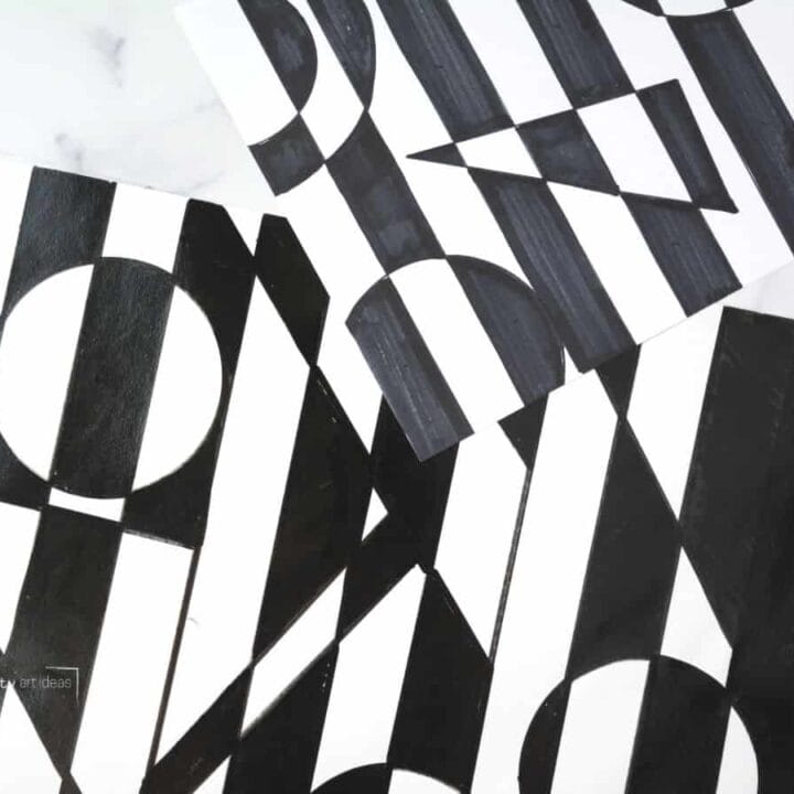 Easy Black and White Op Art Drawing Tutorial - Crafty Art Ideas