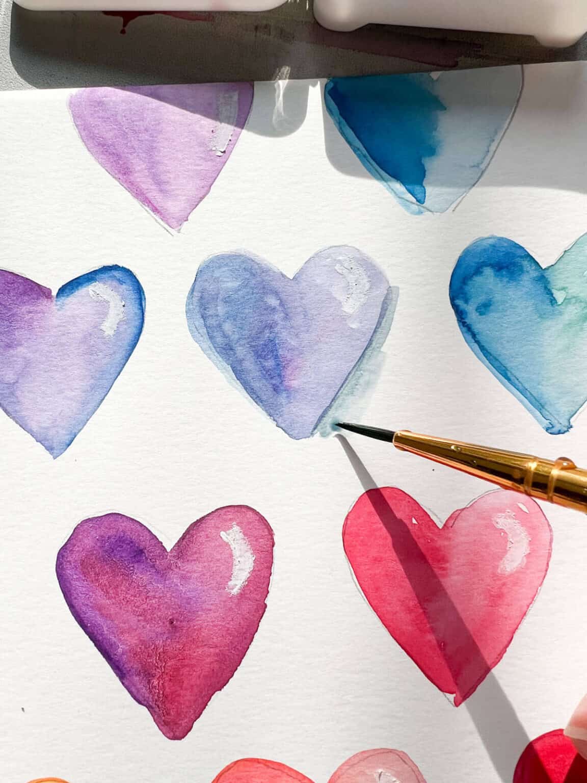 Easy Valentine's Day Watercolor Painting Idea - Crafty Art Ideas
