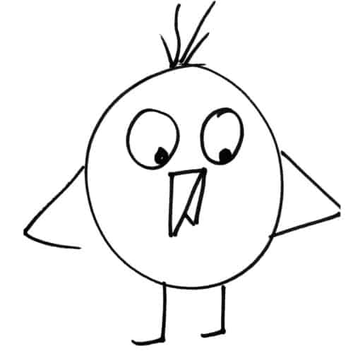 How To Draw Simple Cartoon Birds For Kids - Crafty Art Ideas