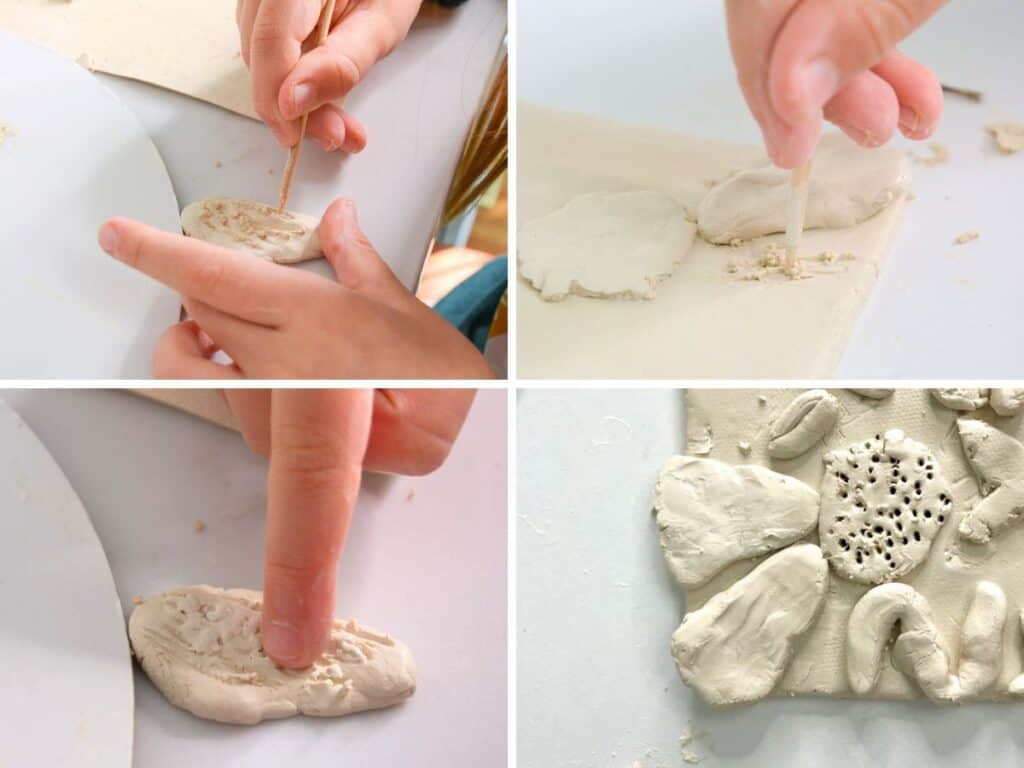 Easy Clay Relief Tile Art Lesson - Crafty Art Ideas