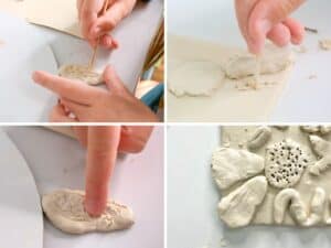 Easy Clay Relief Tile Art Lesson - Crafty Art Ideas