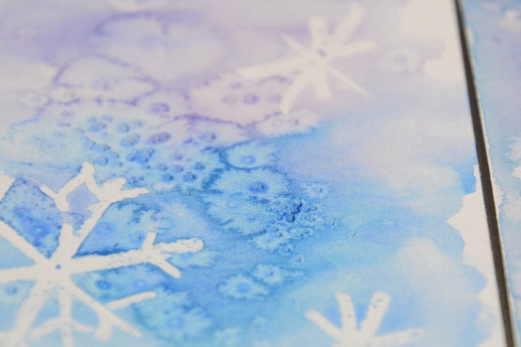 Easy Magic Snowflake Art Idea With Salt and Watercolor - Crafty Art Ideas