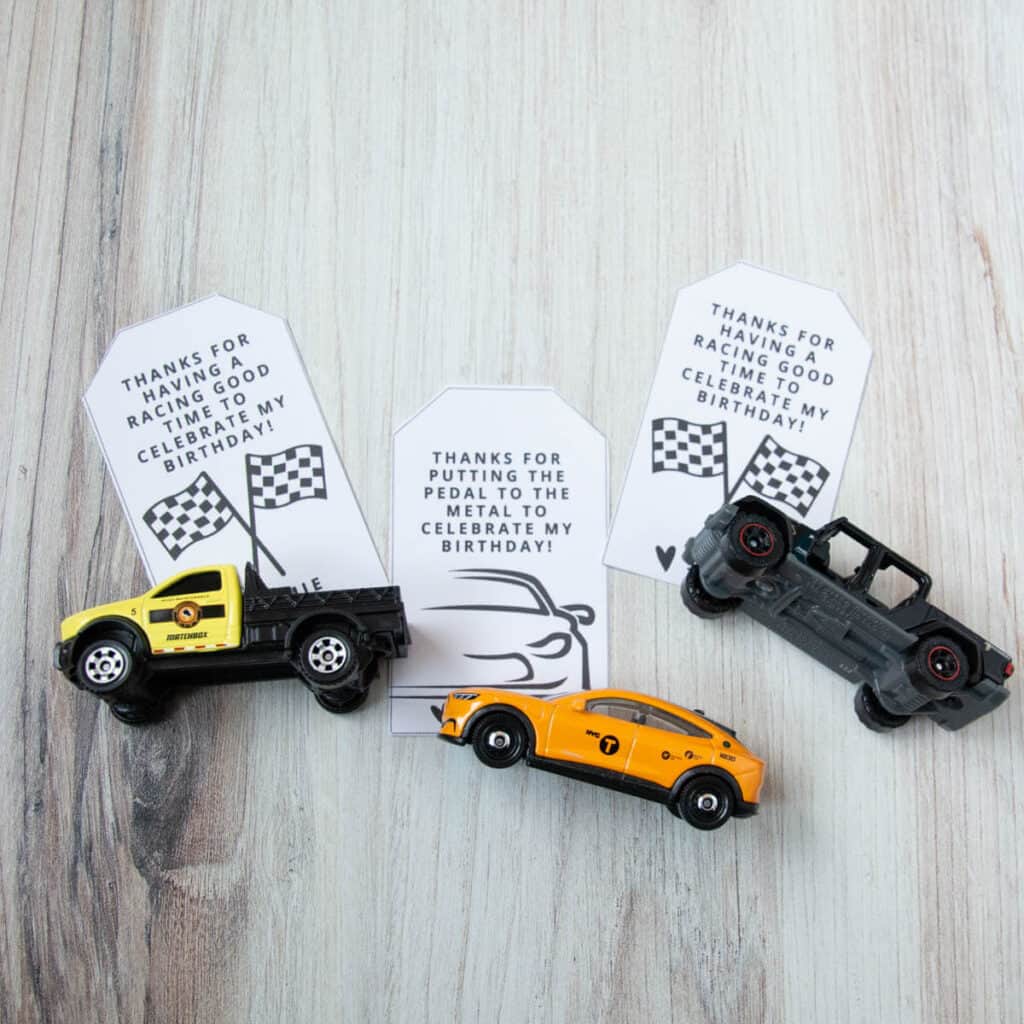 Easy Racecar Birthday Treat Bag Idea (with Free Printable Tags ...