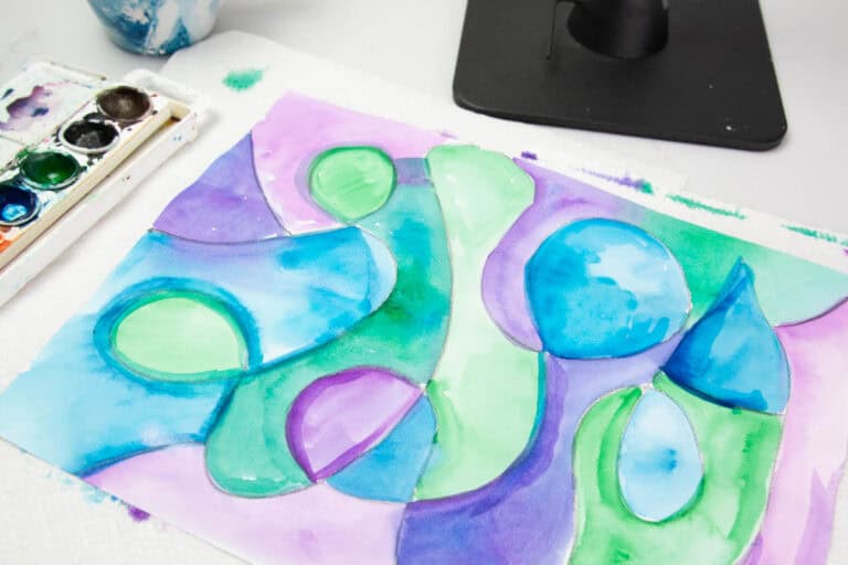 The Easiest Abstract Art Project For Kids - Crafty Art Ideas