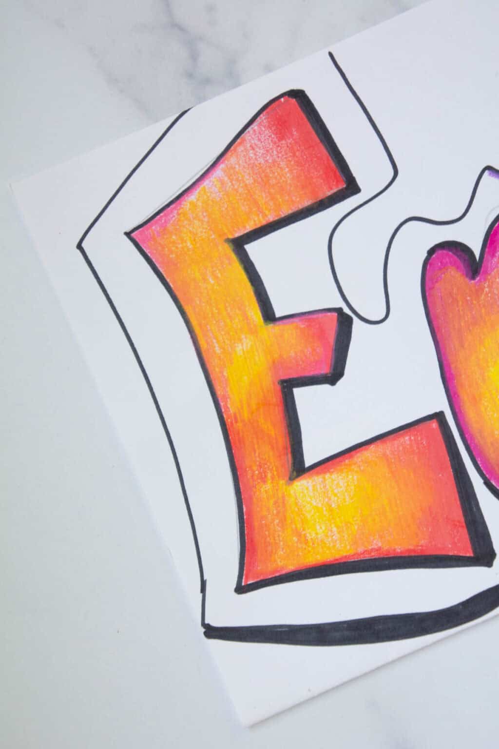 Graffiti Name Art Project For Kids - Crafty Art Ideas