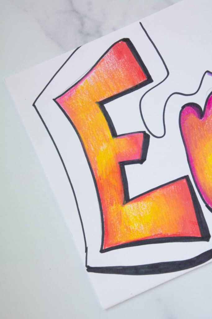 Graffiti Name Art Project For Kids - Crafty Art Ideas