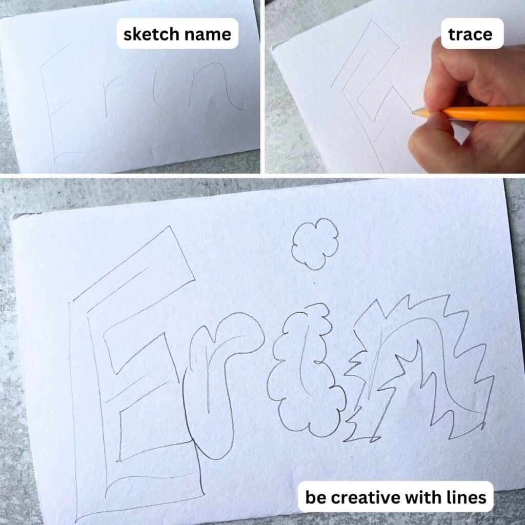 Graffiti Name Art Project For Kids - Crafty Art Ideas
