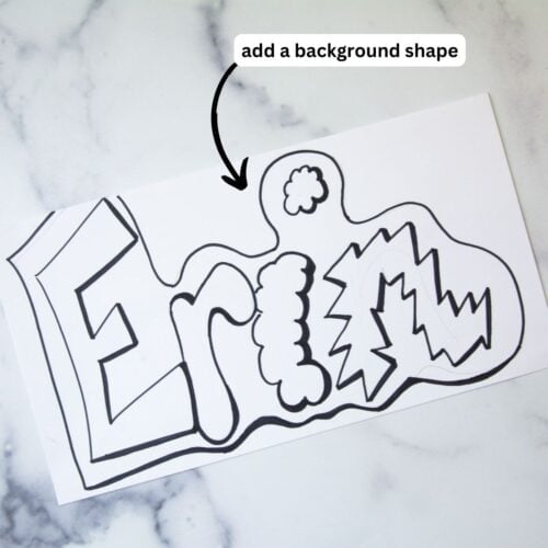 Graffiti Name Art Project For Kids - Crafty Art Ideas