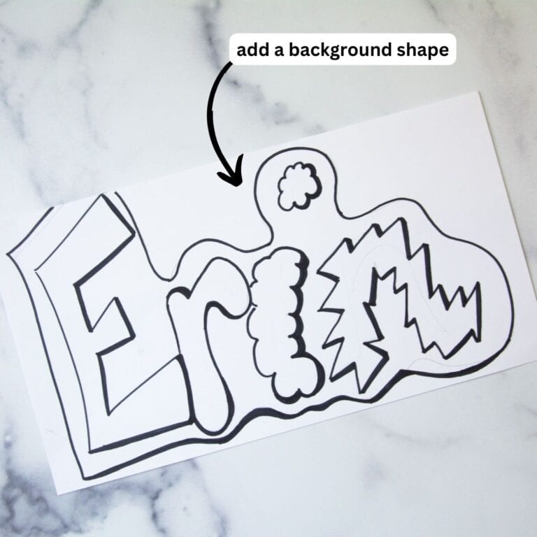 Graffiti Name Art Project For Kids - Crafty Art Ideas