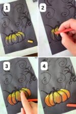 Fall Pumpkin Chalk Art Project For Kids - Crafty Art Ideas