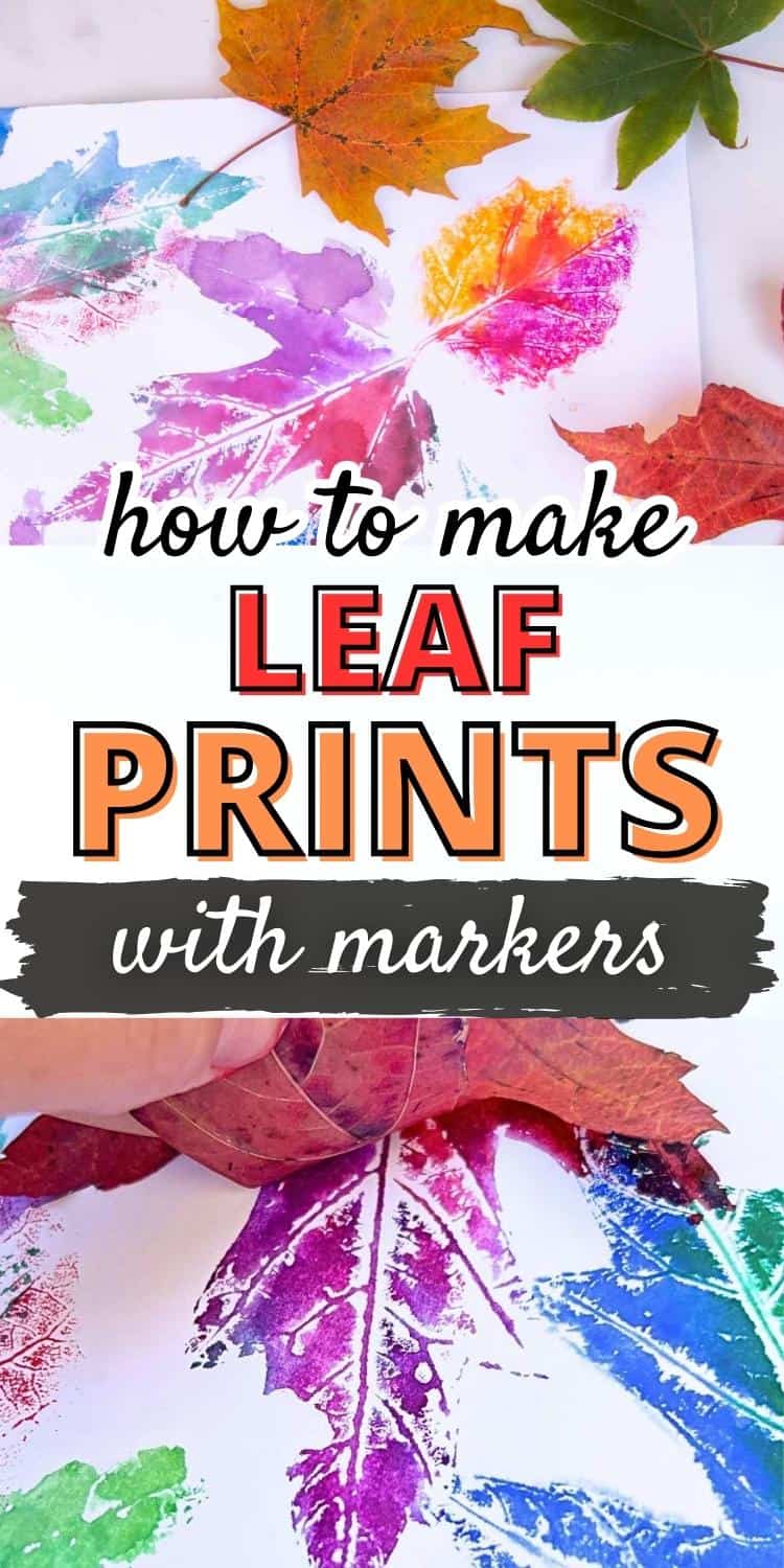 Creative & Easy Leaf Printing With Washable Markers - Crafty Art Ideas