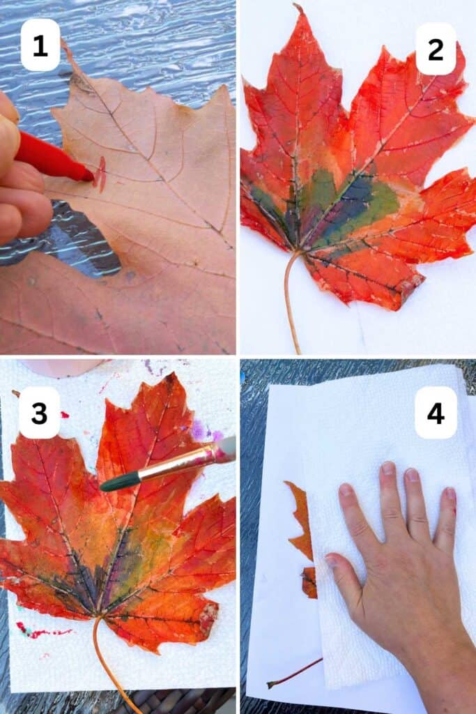 Creative & Easy Leaf Printing With Washable Markers - Crafty Art Ideas