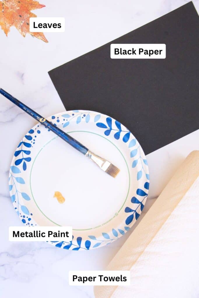 Creative Leaf Printing With Gold Paint - Crafty Art Ideas