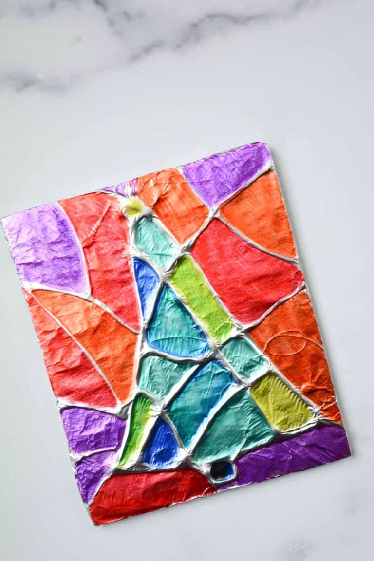 Fun Christmas Foil Art Project For Kids - Crafty Art Ideas