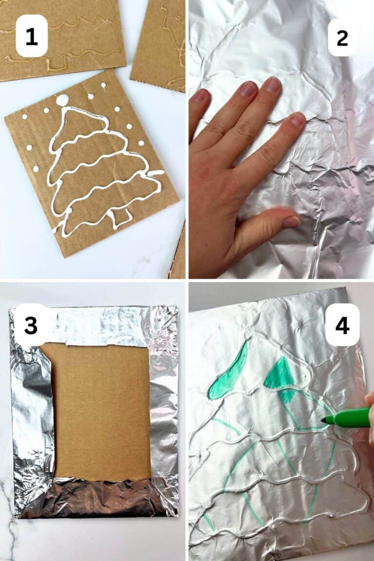 Fun Christmas Foil Art Project For Kids - Crafty Art Ideas