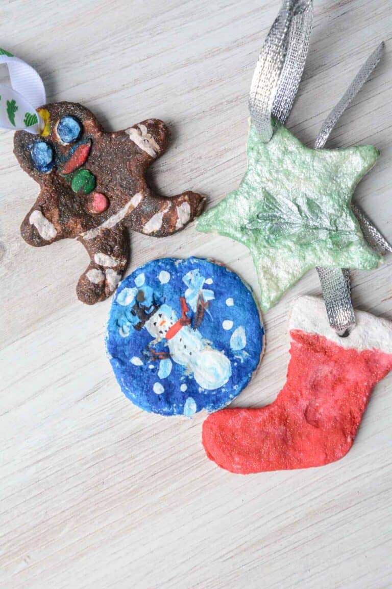 Simple Cookie Cutter Salt Dough Ornaments For Kids - Crafty Art Ideas