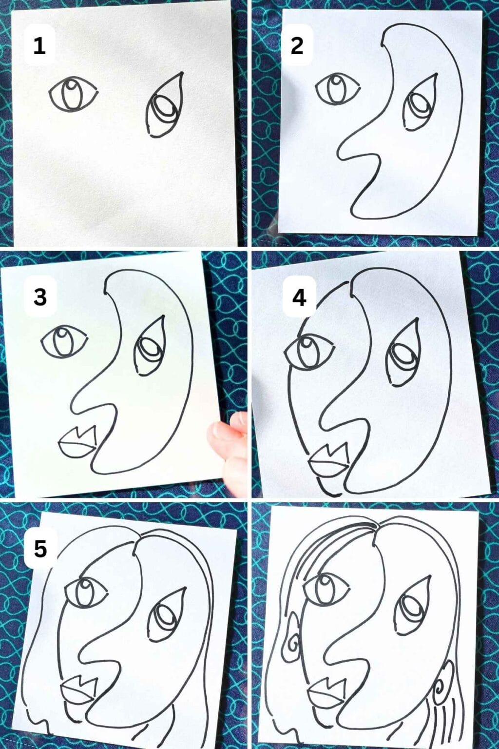 Cool Picasso Inspired Portrait Art Project For Kids - Crafty Art Ideas