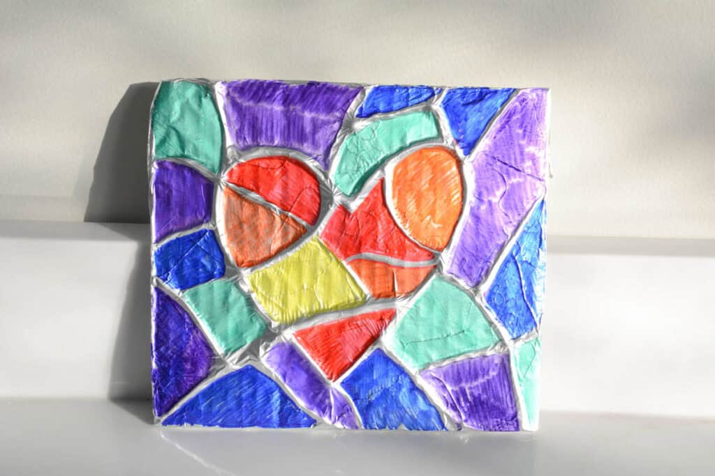 Unique Britto-Inspired Heart Art Project For Kids - Crafty Art Ideas