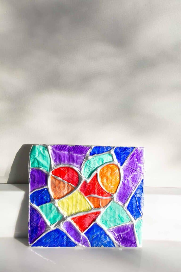 Unique Britto-Inspired Heart Art Project For Kids - Crafty Art Ideas