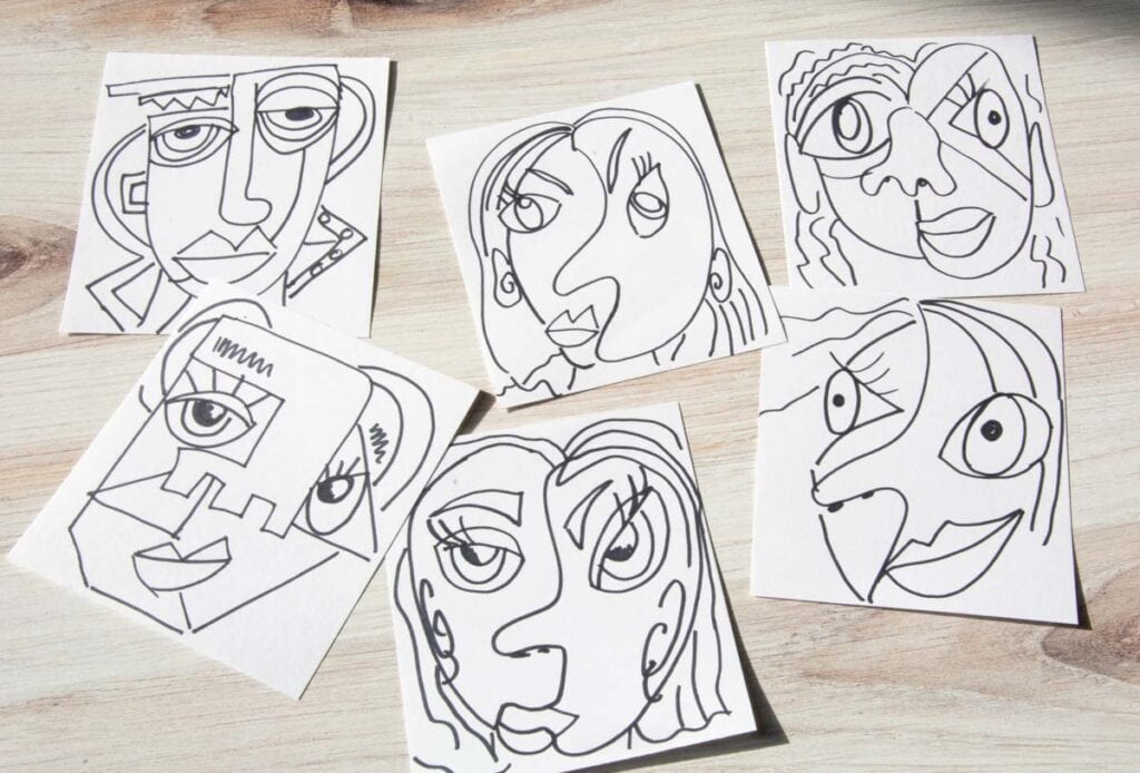 How To Draw Picasso Inspired Abstract Portraits With Kids - Crafty Art ...