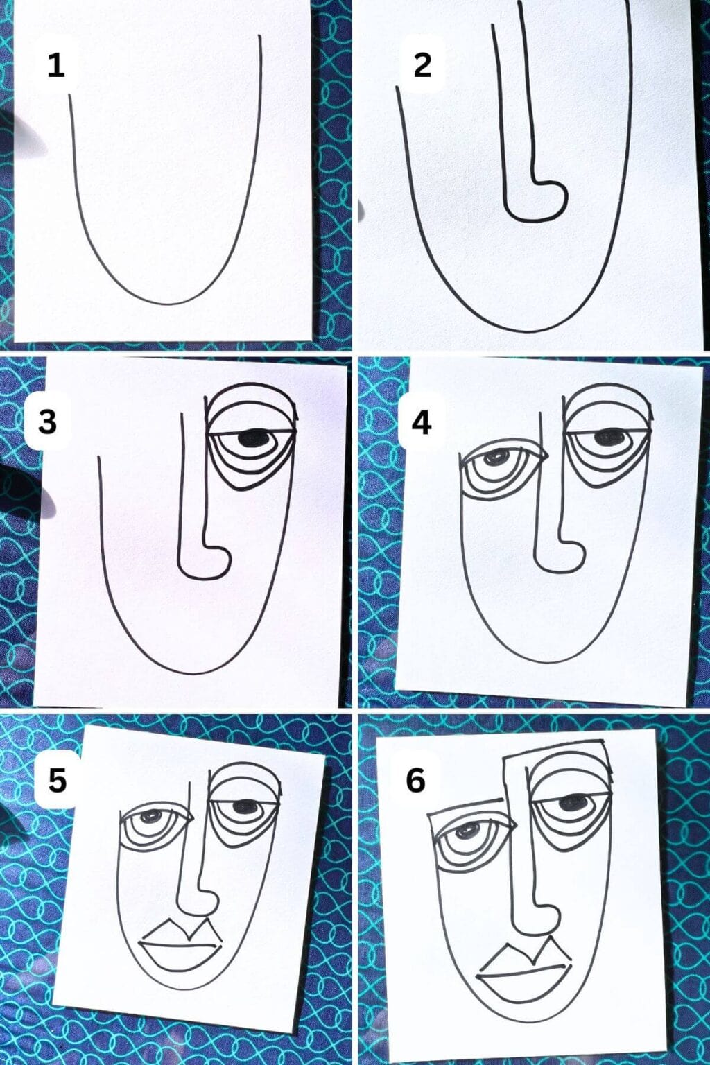 How To Draw Picasso Inspired Abstract Portraits With Kids - Crafty Art ...