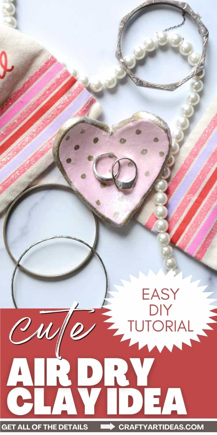 How To Make An Easy DIY Clay Heart Trinket Dish - Crafty Art Ideas