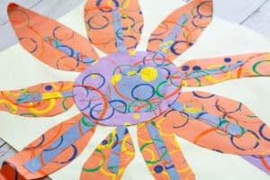 Easy Kindergarten Mixed Media Flower Collage - Crafty Art Ideas