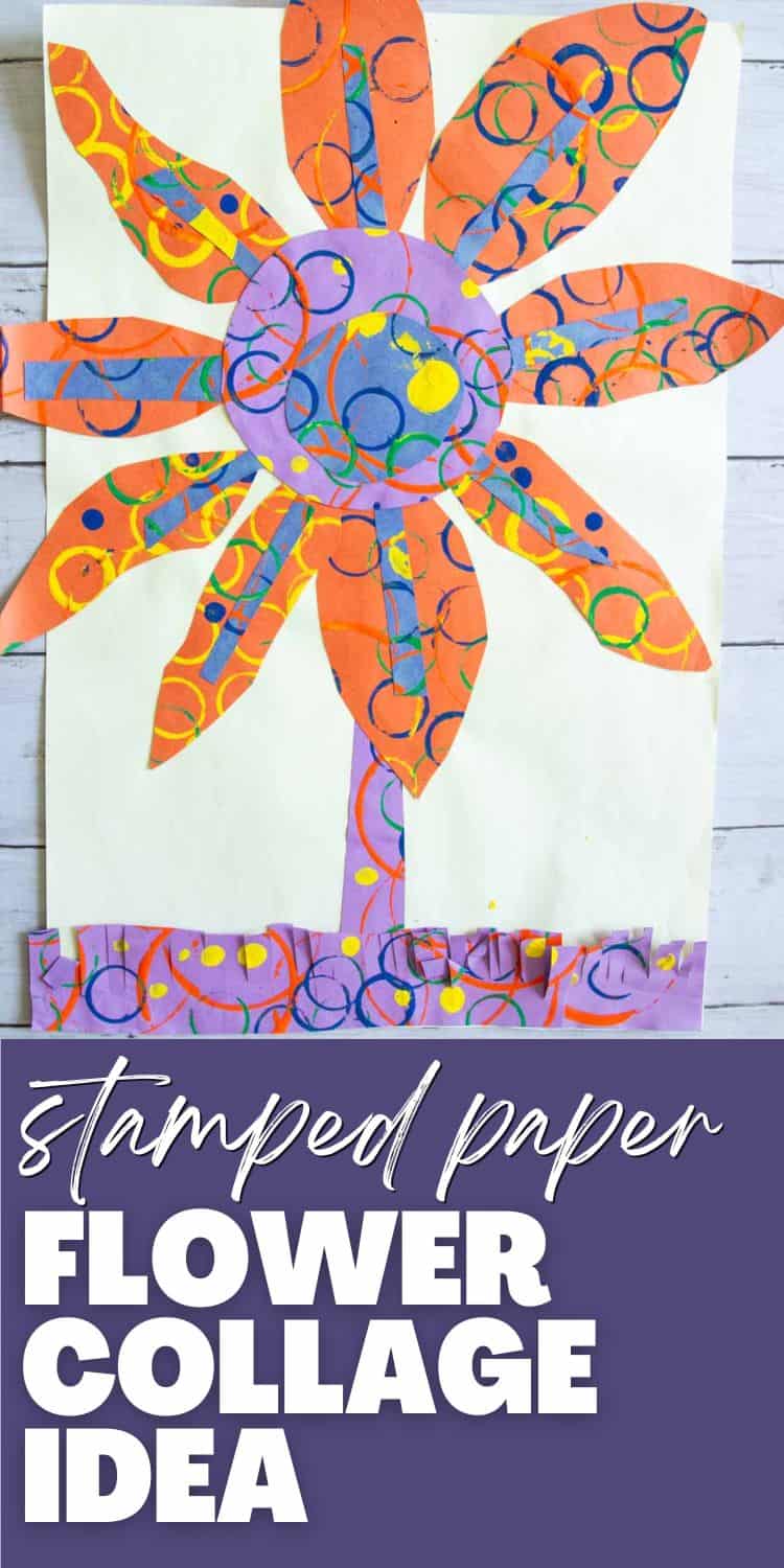 Easy Kindergarten Mixed Media Flower Collage - Crafty Art Ideas