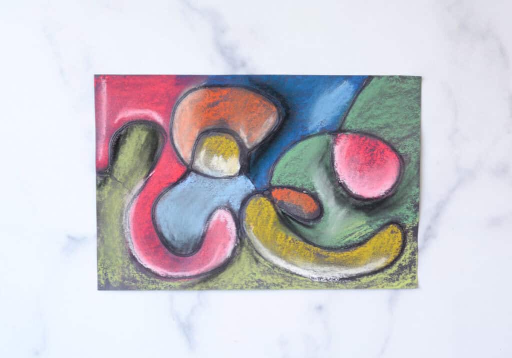 Fun Abstract Chalk Drawing Lesson For Beginners - Crafty Art Ideas