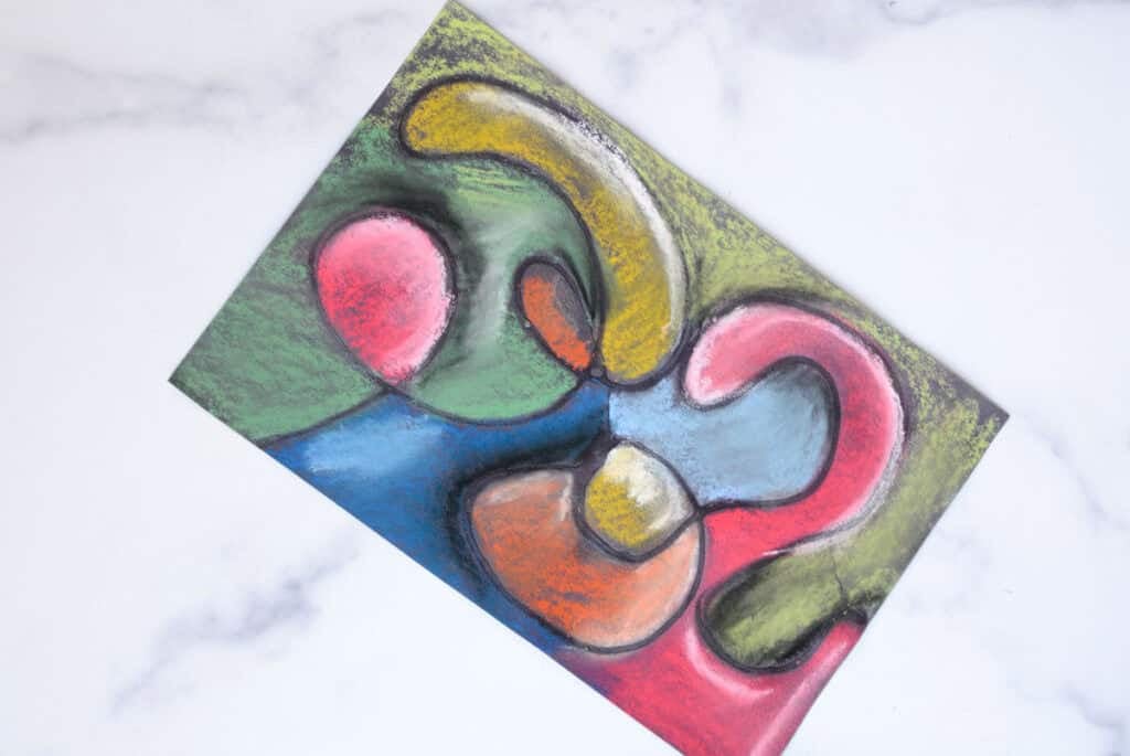Fun Abstract Chalk Drawing Lesson For Beginners - Crafty Art Ideas