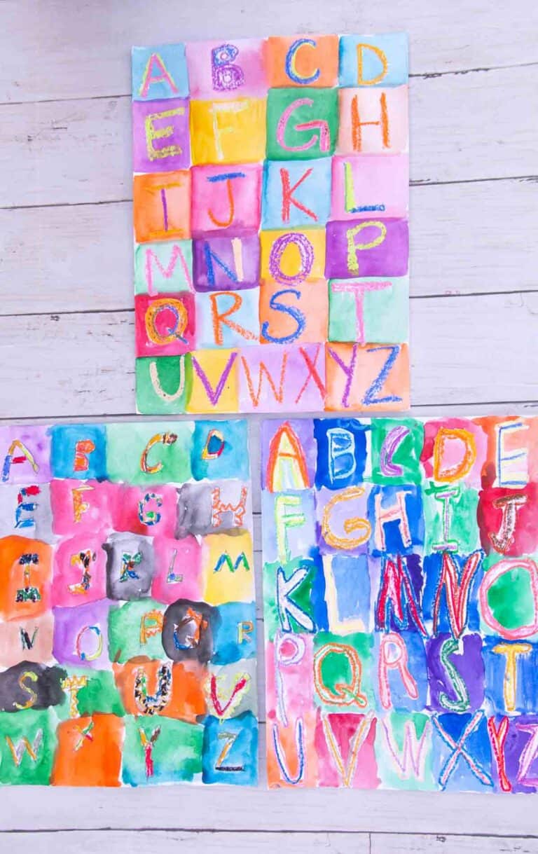 Alphabet Art Project For Kids Inspired By Jasper Johns - Crafty Art Ideas