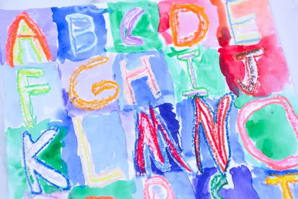 Alphabet Art Project For Kids Inspired By Jasper Johns - Crafty Art Ideas