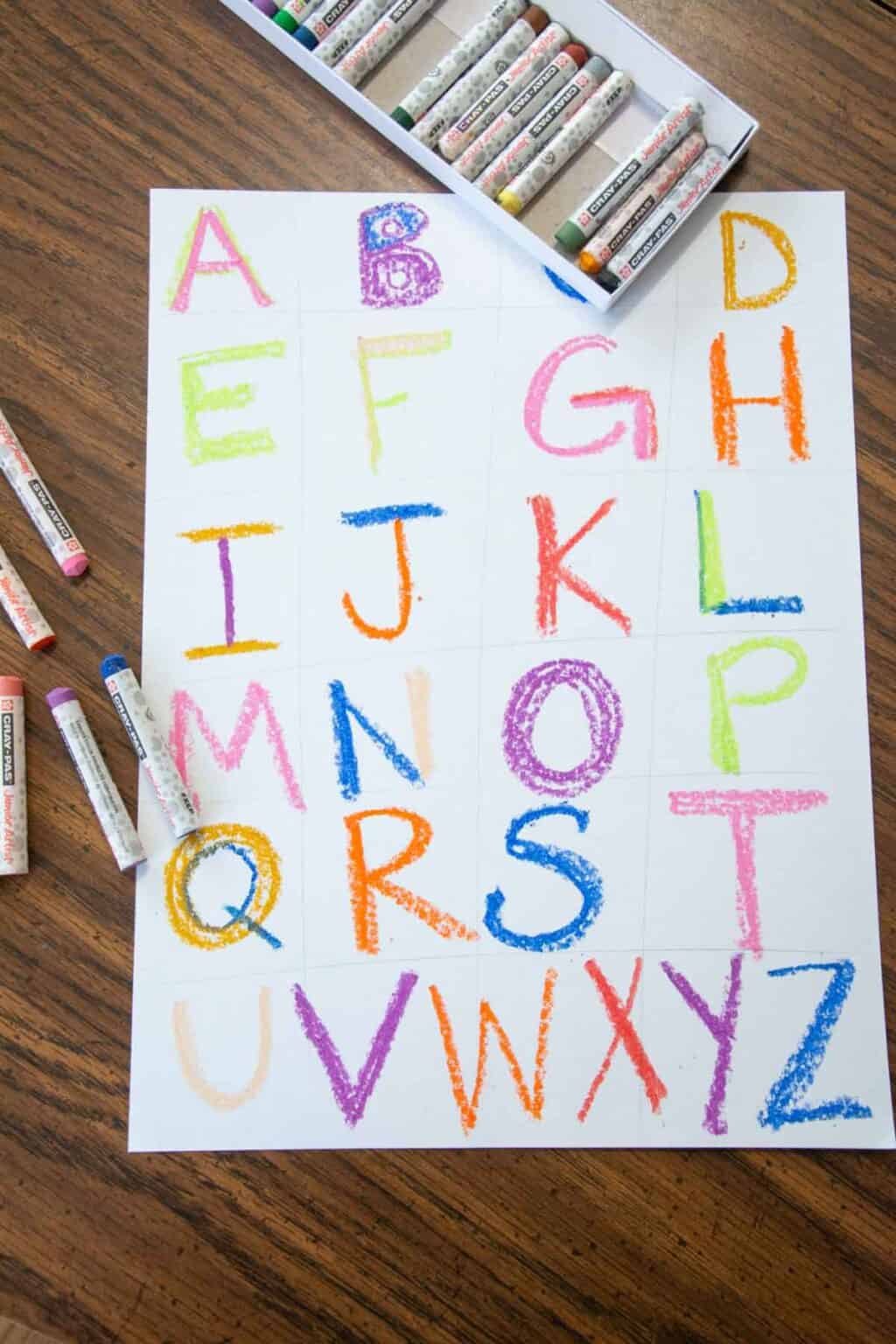 Alphabet Art Project For Kids Inspired By Jasper Johns - Crafty Art Ideas