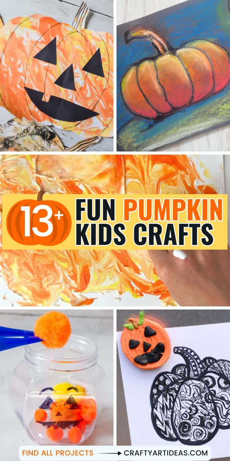 14+ Easy Pumpkin Crafts and Art Projects For Kids - Crafty Art Ideas