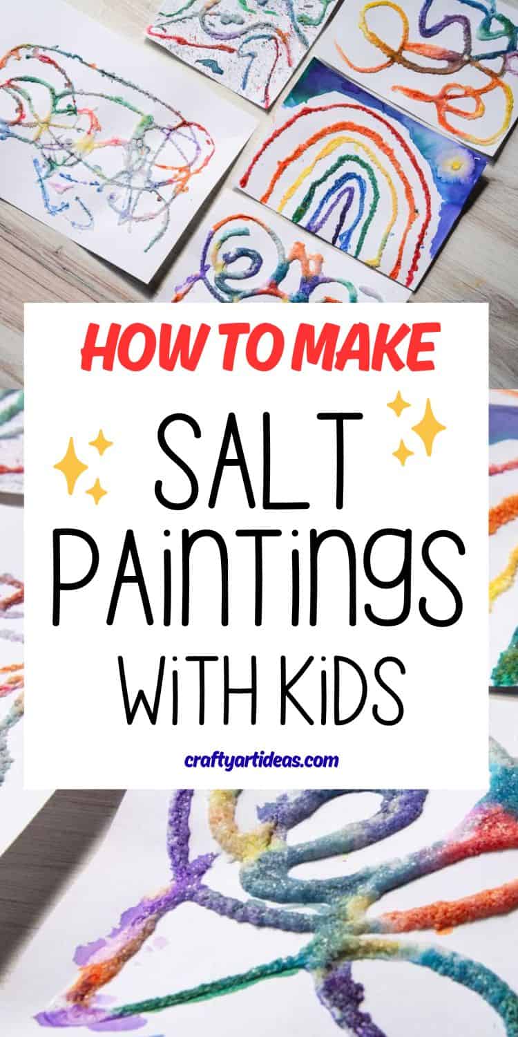 How To Make Raised Salt Paintings: Creative Process Art For Kids - Crafty Art Ideas