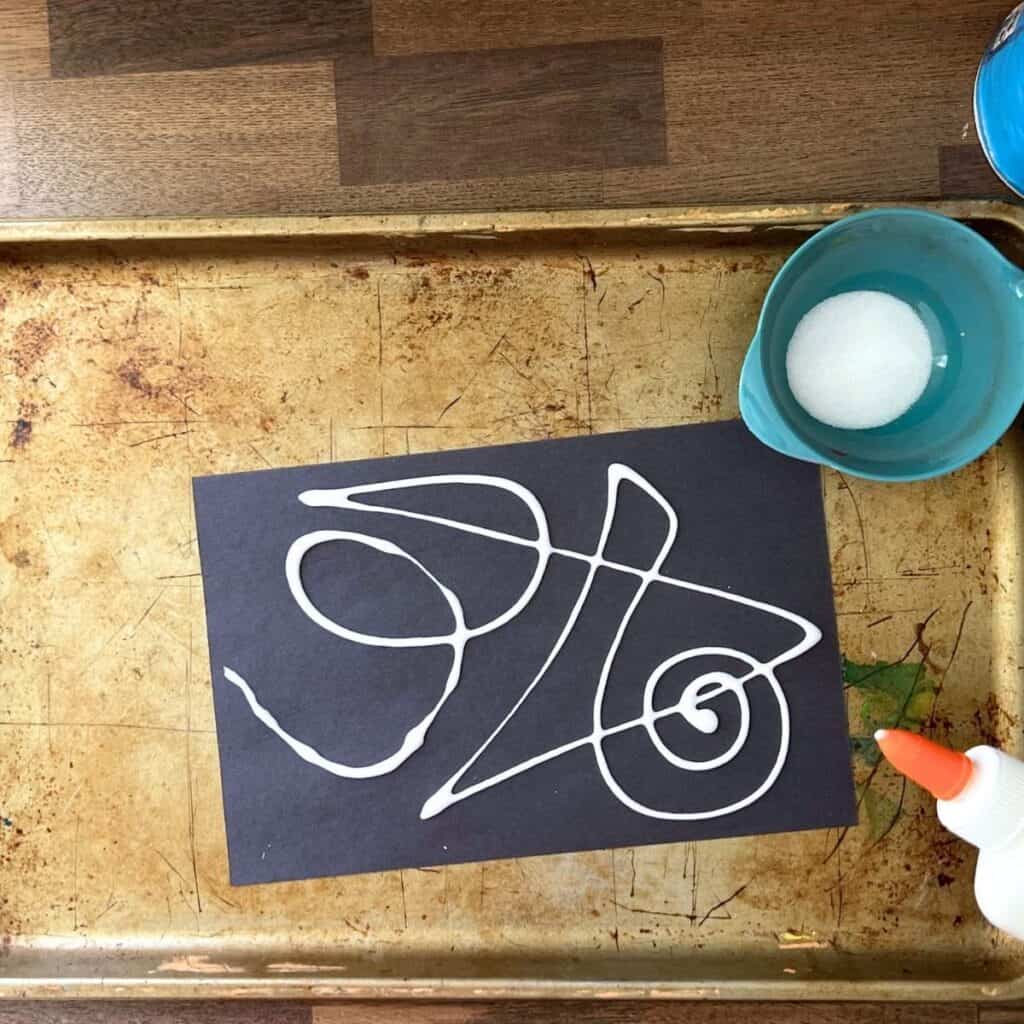 How To Make Raised Salt Paintings On Black Paper - Crafty Art Ideas