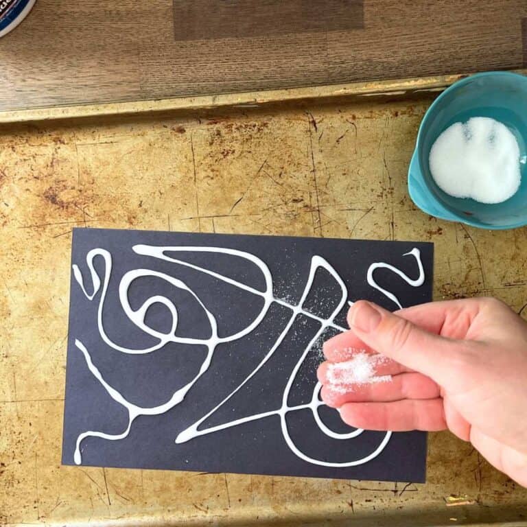 How To Make Raised Salt Paintings On Black Paper - Crafty Art Ideas