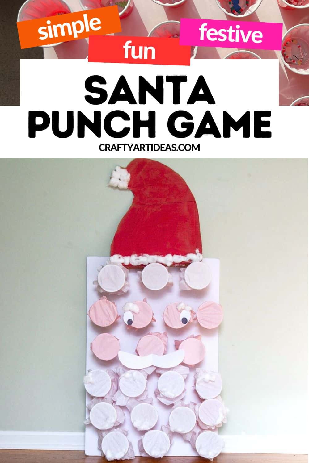 Creative & Easy Christmas Santa Punch Game - Crafty Art Ideas