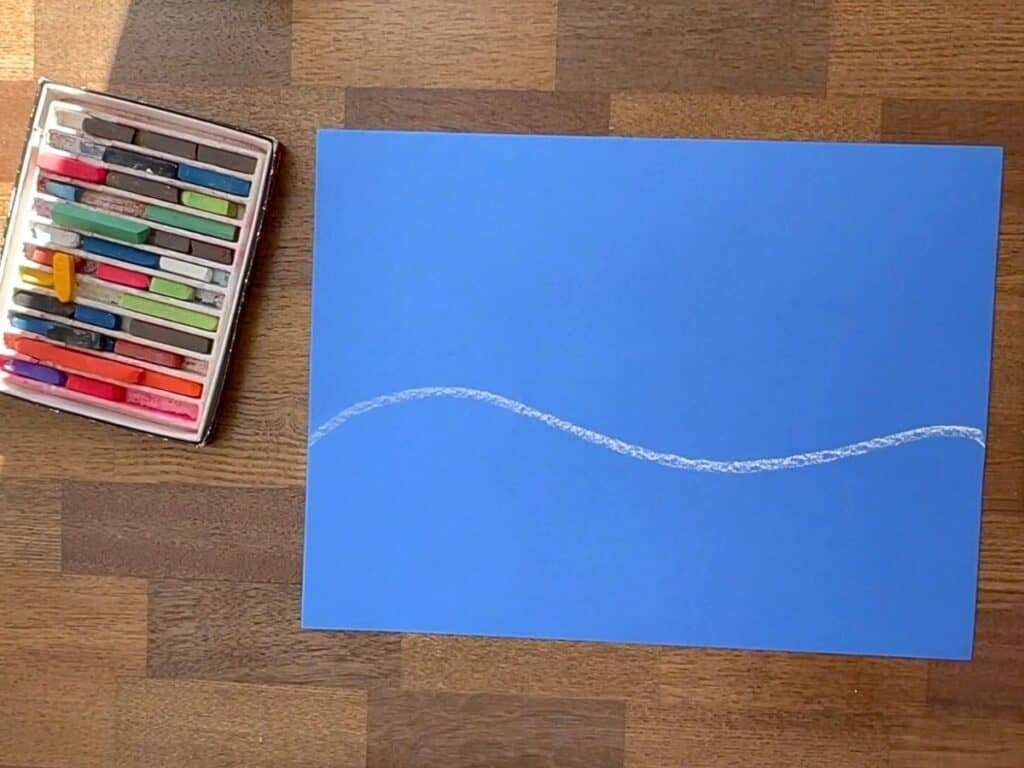 Snowman At Night Drawing - Simple Chalk Pastels For Beginners - Crafty ...