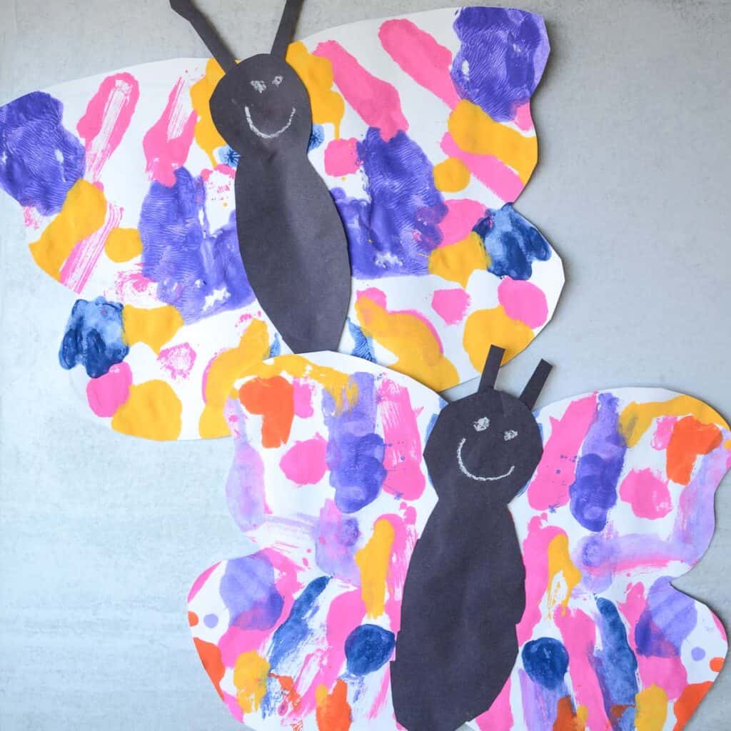 Easy Butterfly Craft For Preschoolers And Young Kids With Painted ...